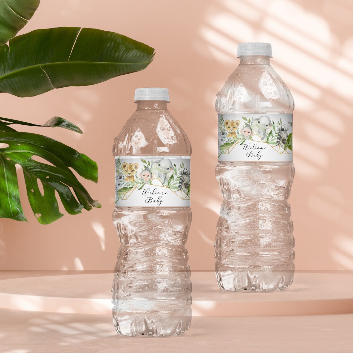 Safari Baby Shower Bottle Label Jungle Animal Bottle Label - Etsy