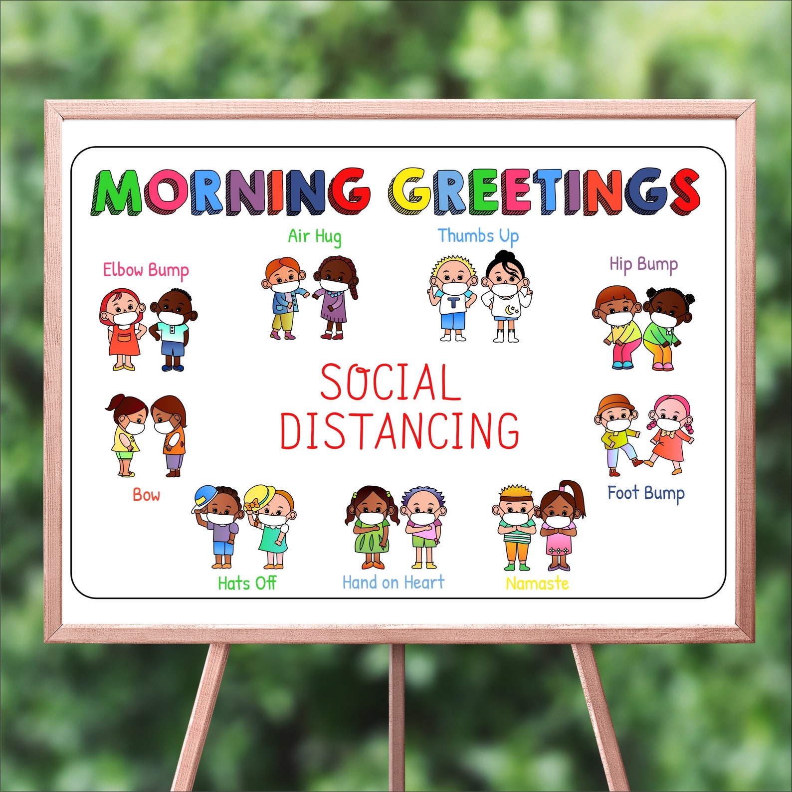 Classroom Poster Social Distancing Greetings Printable | Etsy