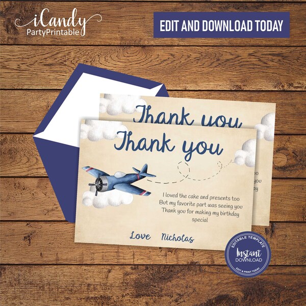 Airplane Thank You - Etsy