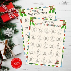 Elf Advent Calendar Scratch Off, Editable Advent Calendar, Printable ...