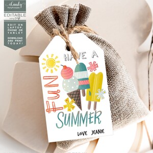 End of School Year Tags, Summer Holiday Gift Tags, Teacher Appreciation ...