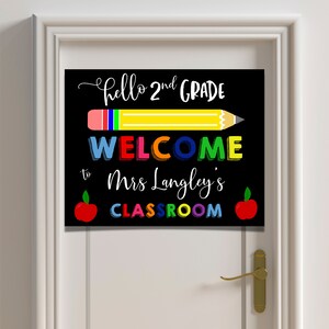 Personalized Teacher Door Sign, Welcome Sign, Printable Welcome Sign ...
