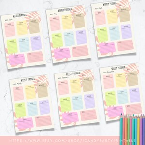 Weekly Planner Printable, Weekly Schedule, Week at a Glance, Weekly ...