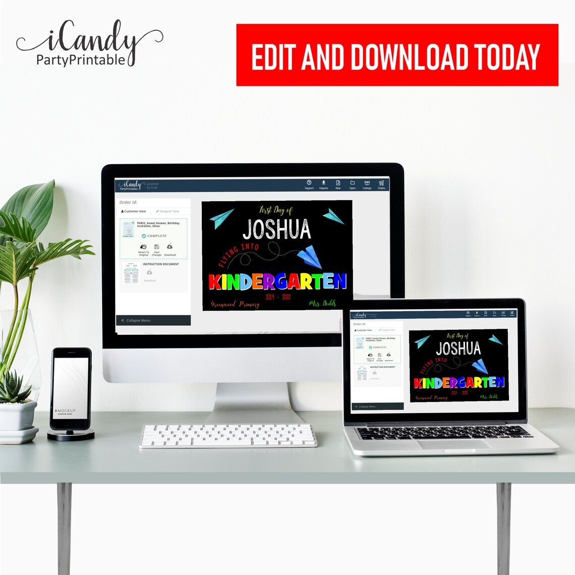 First Day of Kindergarten Sign Back to School Sign for a | Etsy