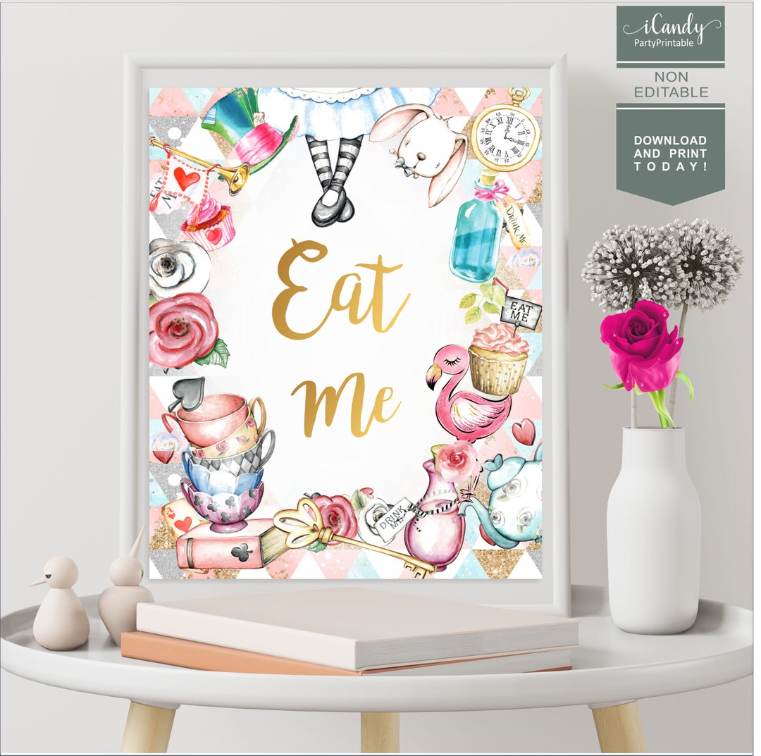 Alice In Wonderland Eat Me Sign