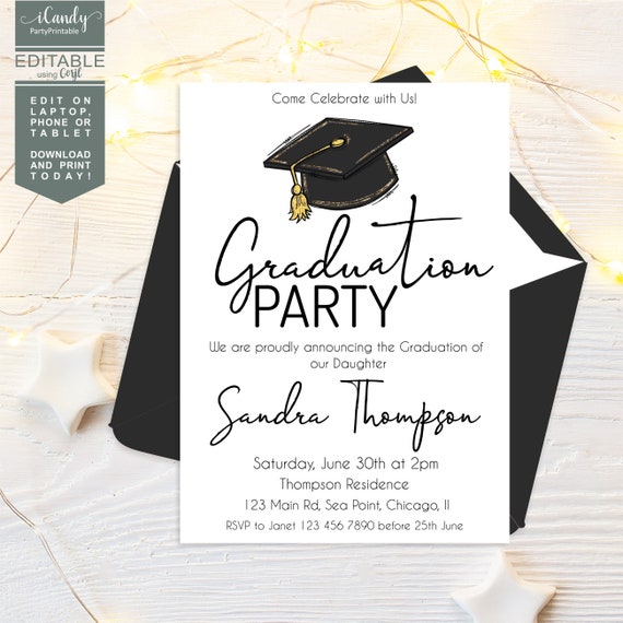 Graduation Invitation, Class of 2023, College Graduation Party Invite ...