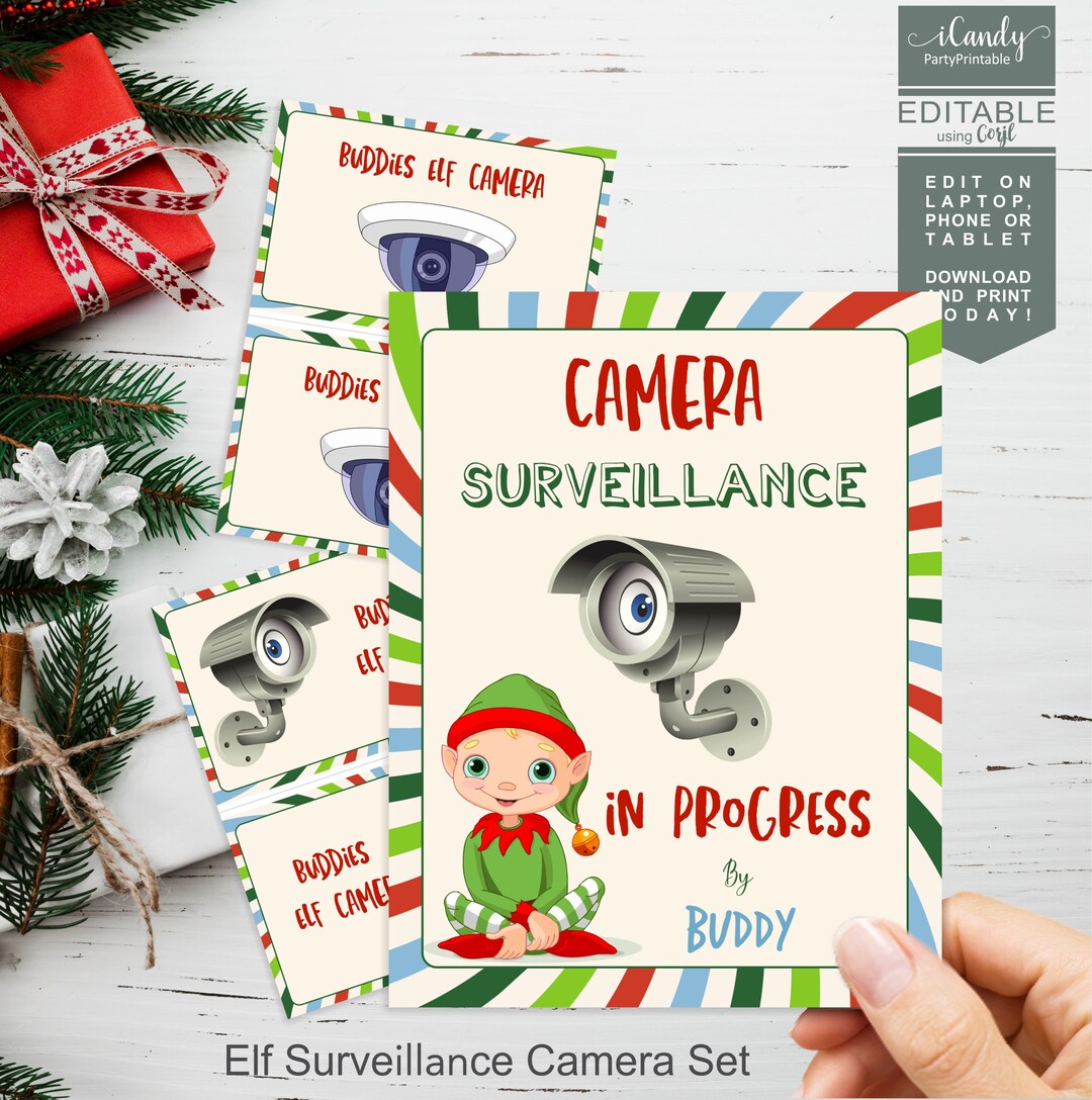Elf Surveillance Kit House is Under Elf Surveillance Sign - Etsy