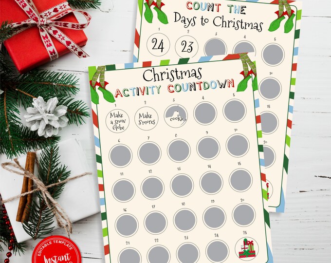 Advent Calendar to Scratch off for Couples/games for Couples/christmas ...