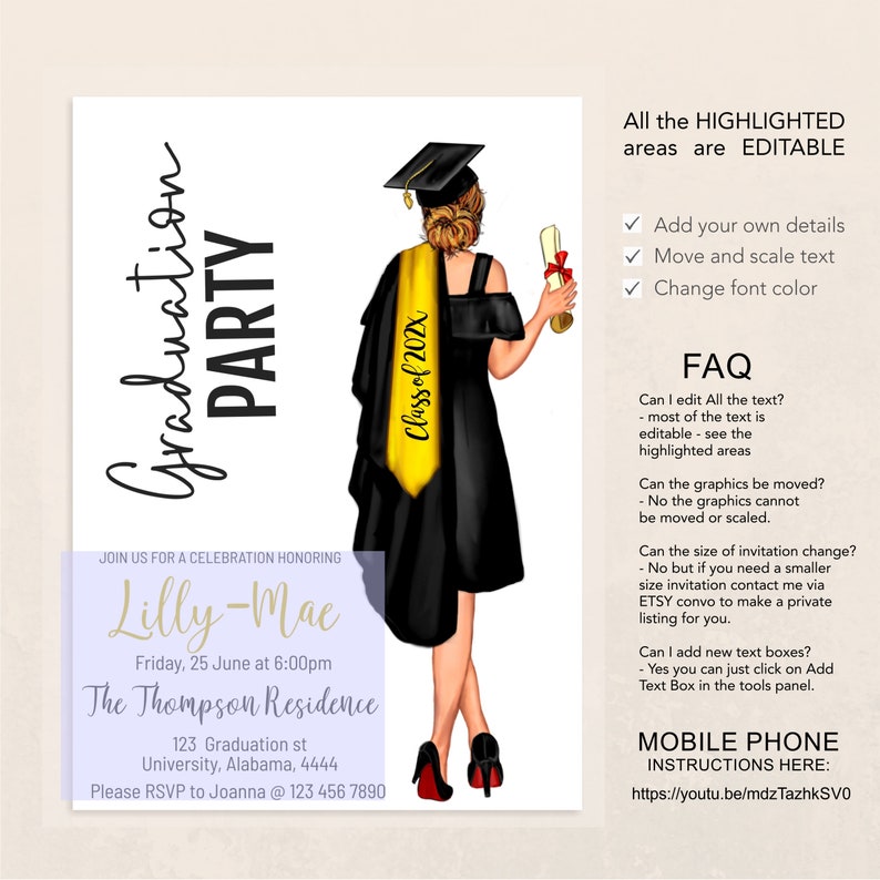 Personalized Graduation Invitation Class of 2022 Graduation - Etsy