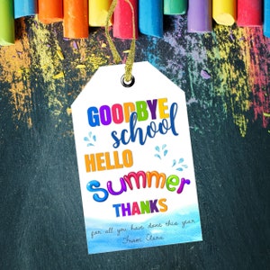 Editable Teacher Appreciation Gift Tags, End of School Year, Thank You ...