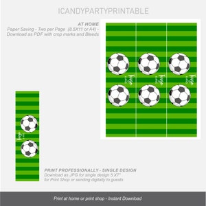 Football Water Bottle Labels for Boy Birthday, DIY Party Décor ...