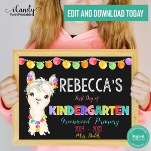 First Day of Kindergarten Sign Back to School Sign for a - Etsy