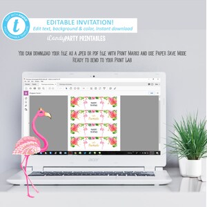Flamingo Bottle Labels, Flamingo Printable Labels, Pink Flamingo Labels ...