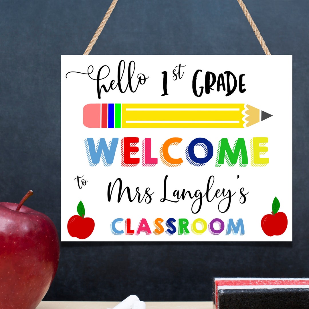 Personalized Teacher Door Sign, Welcome Sign, Printable Welcome Sign ...