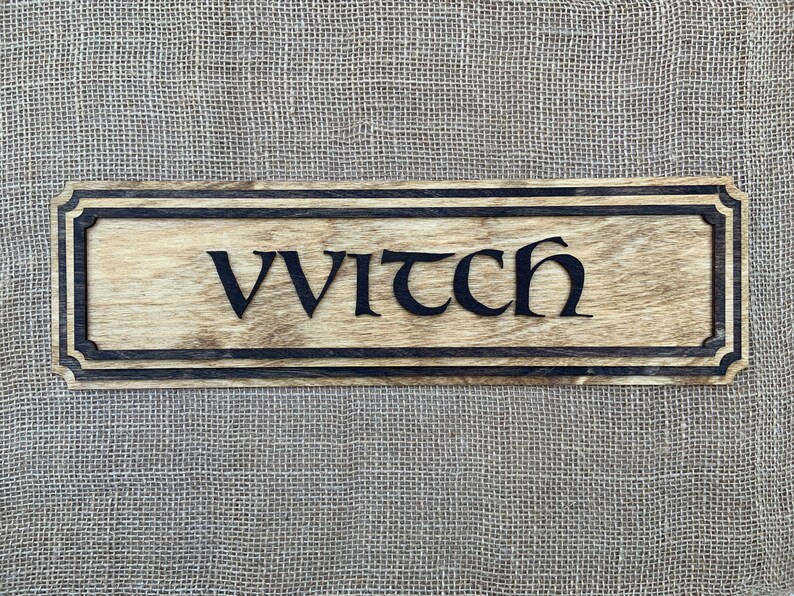 VVITCH Laser Cut Layered Wood Sign Witch | Etsy