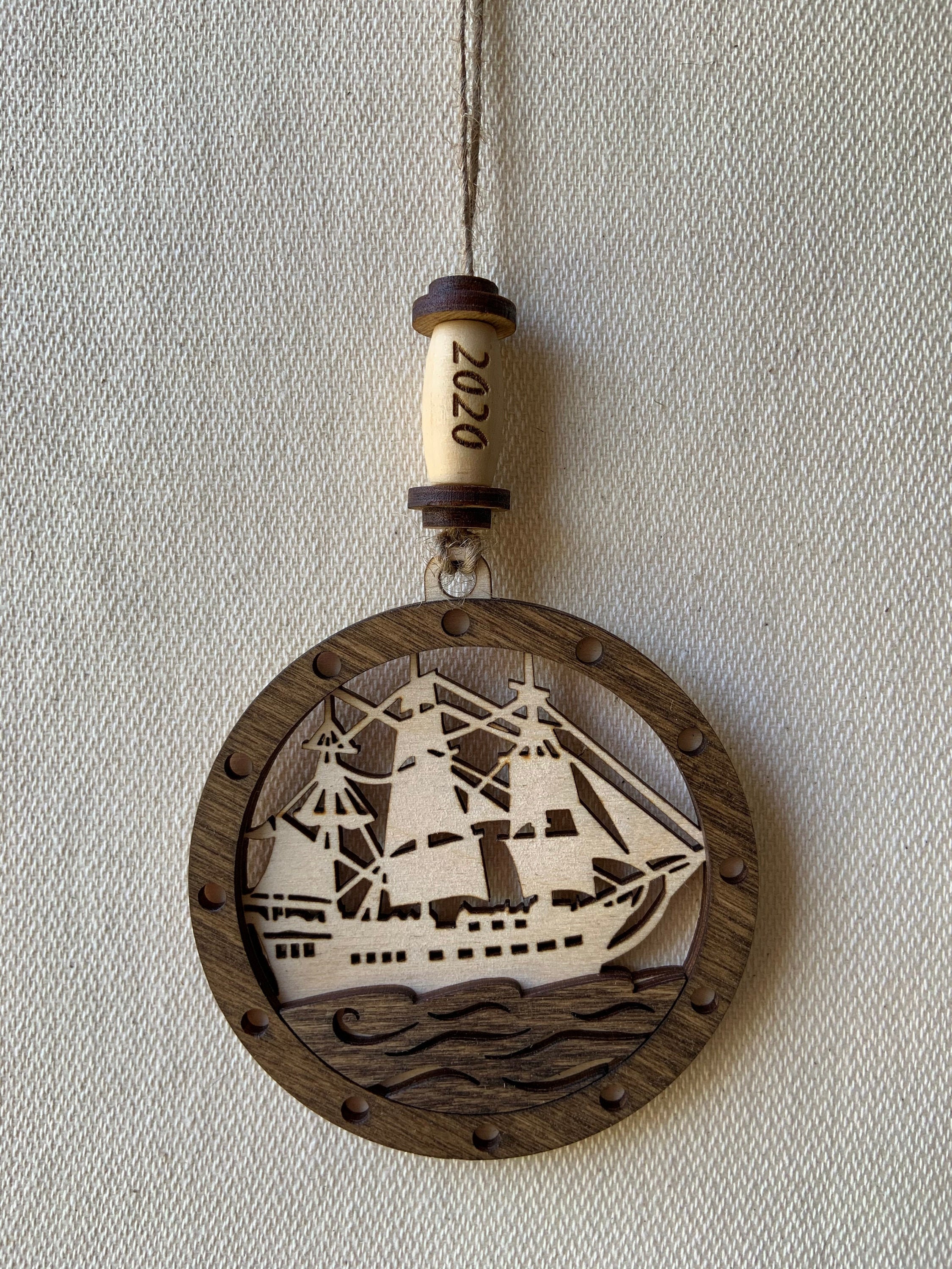 Ship Wooden Ornament - Personalize - Etsy