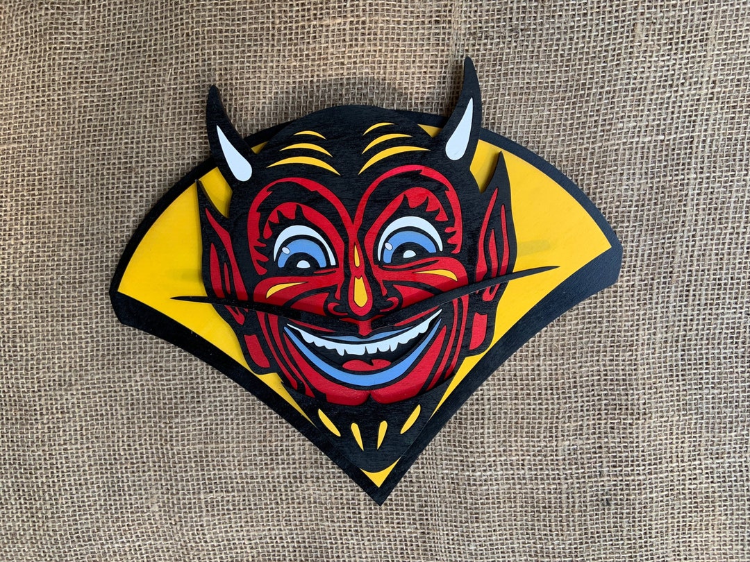 Vintage Inspired Devil Layered Wood Wall Art - Halloween Decor ...