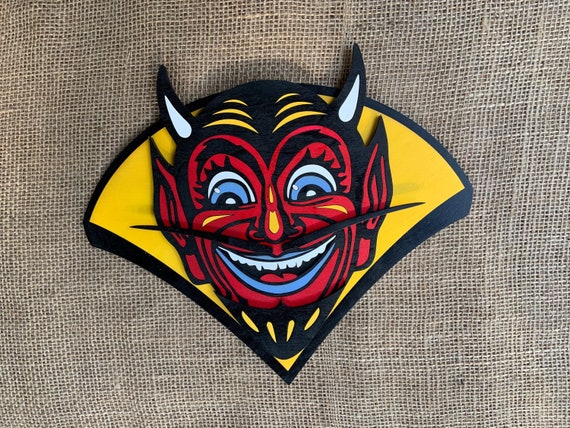 Vintage Inspired Devil Layered Wood Wall Art Halloween Decor - Etsy