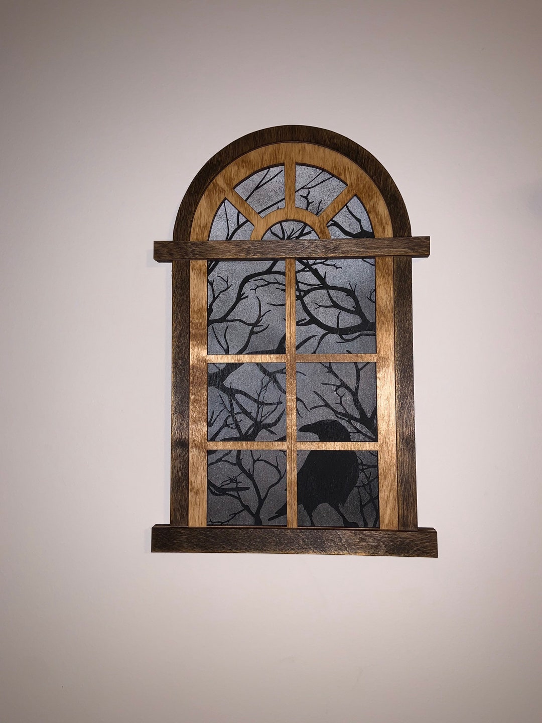 Window With Raven Lasered Wall Decor - Etsy
