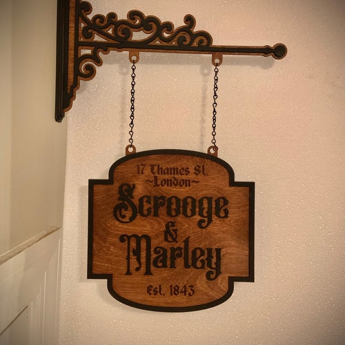 Scrooge & Marley Wall Sign - Etsy