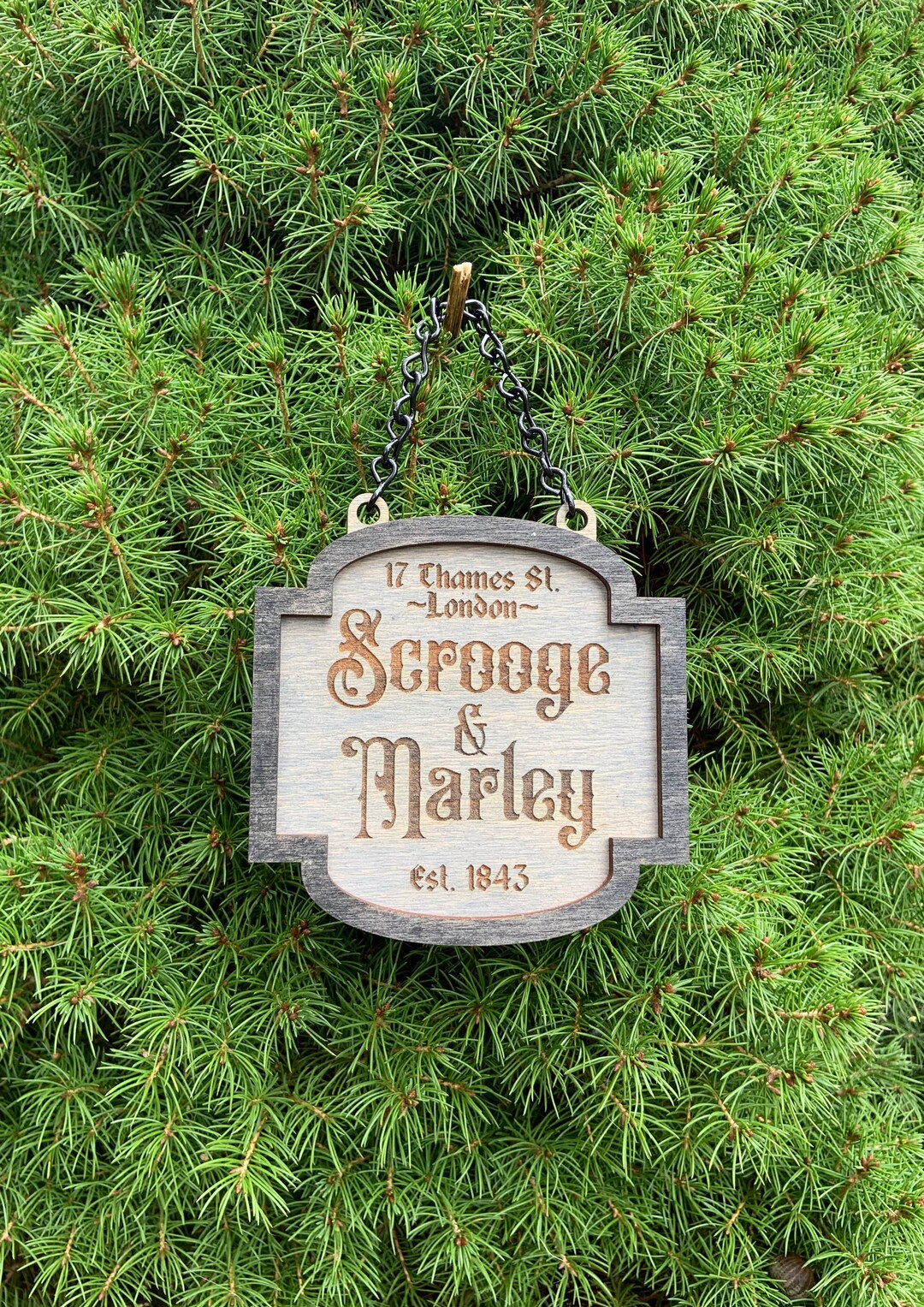 Scrooge & Marley Sign Ornament - Etsy
