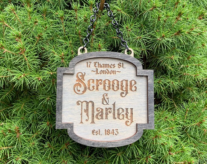 Scrooge & Marley Sign Ornament - Etsy