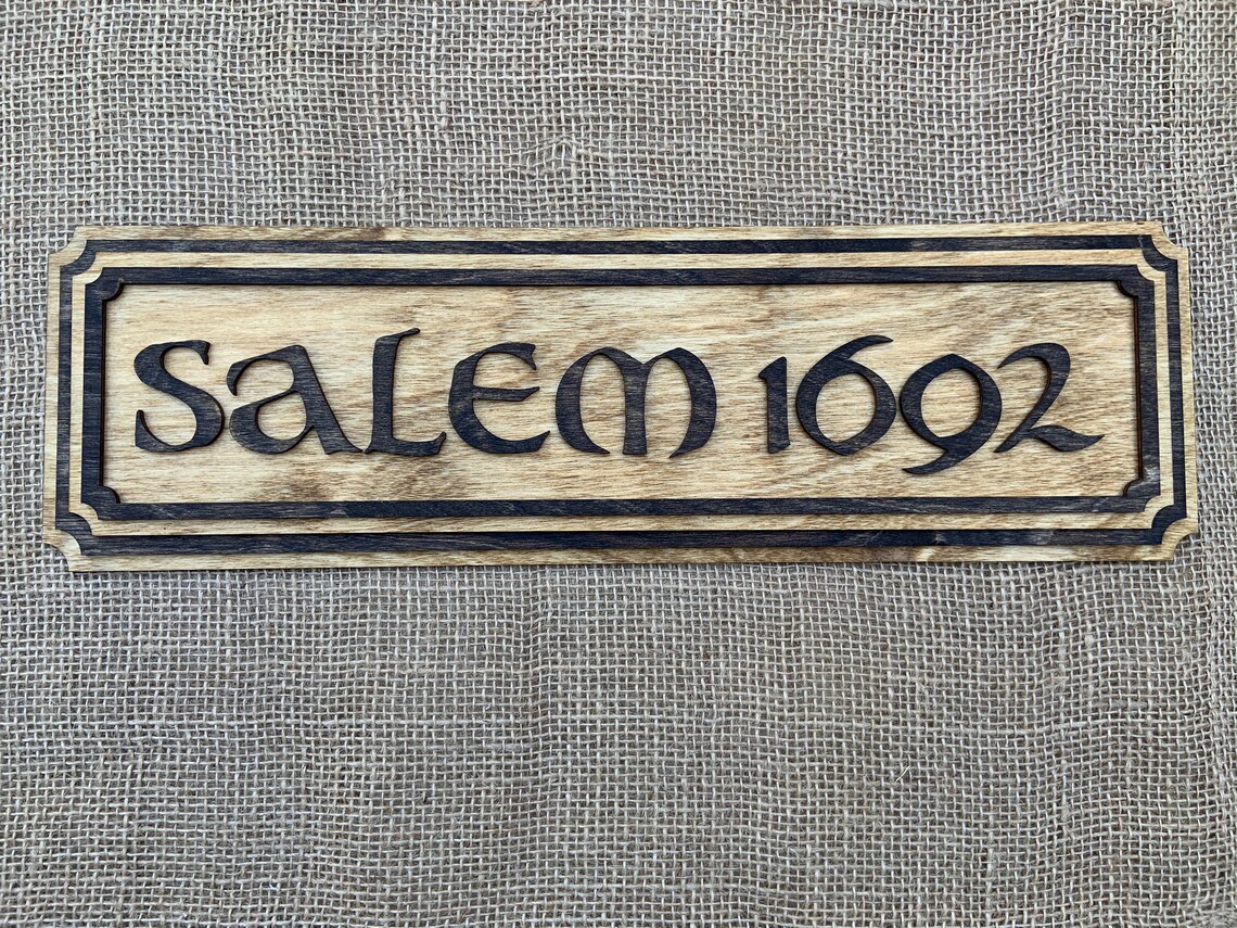 Salem / Salem 1692 Laser Cut Layered Wood Sign | Etsy
