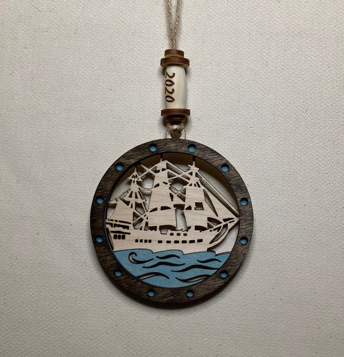 Ship Wooden Ornament - Personalize - Etsy