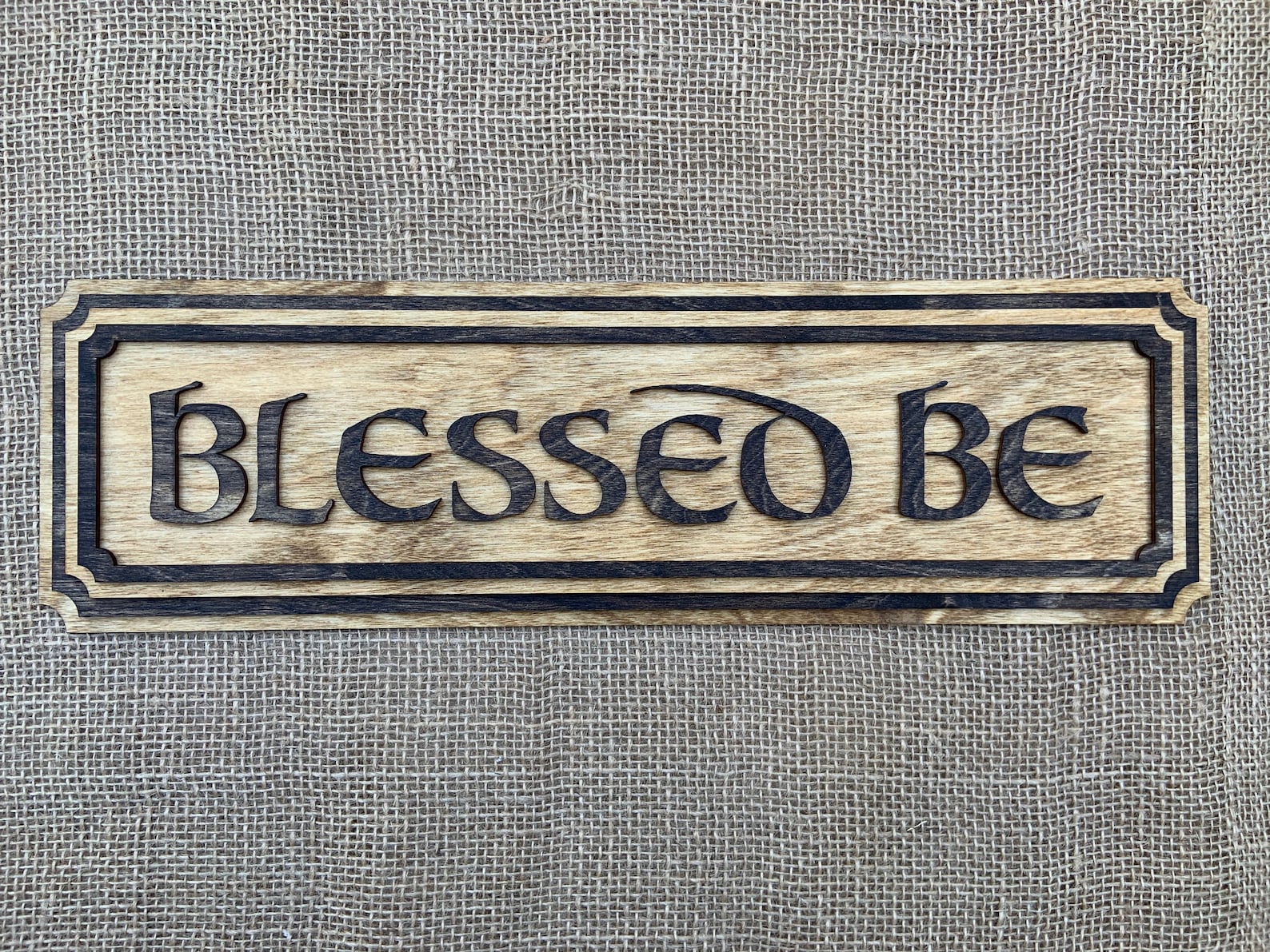Blessed Be Laser Cut Layered Wood Sign - Etsy