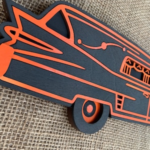 Vintage Inspired Halloween Hearse Wall Art - Halloween Decor ...