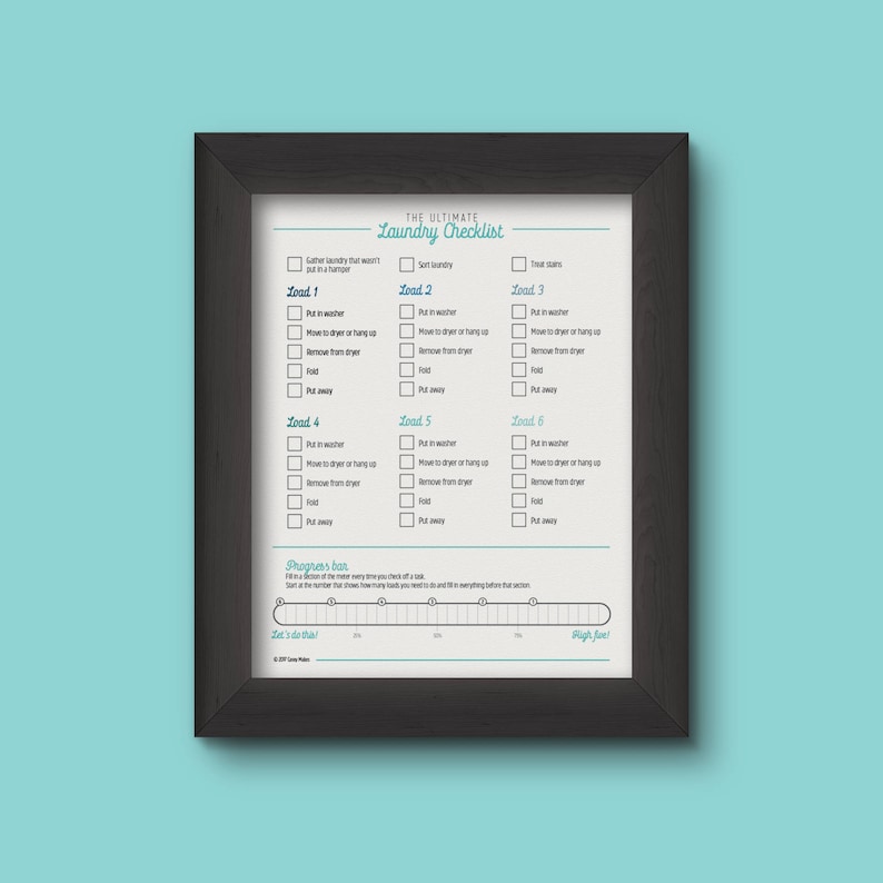 Ultimate Laundry Checklist Printable | Digital Download | Cleaning ...