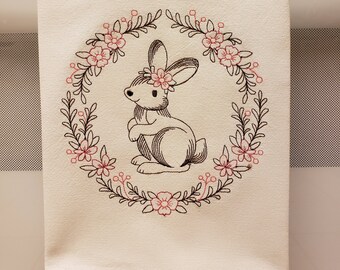 Embroidered rabbit | Etsy