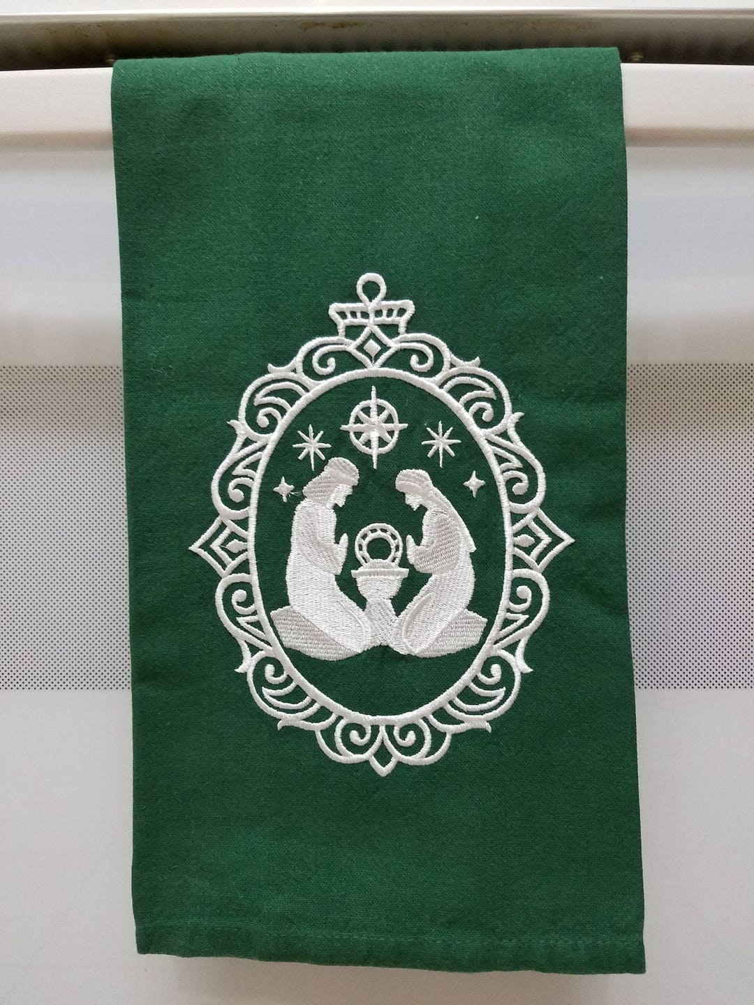 Embroidered Nativity, Embroidered Holy Family, Embroidered Cameo ...