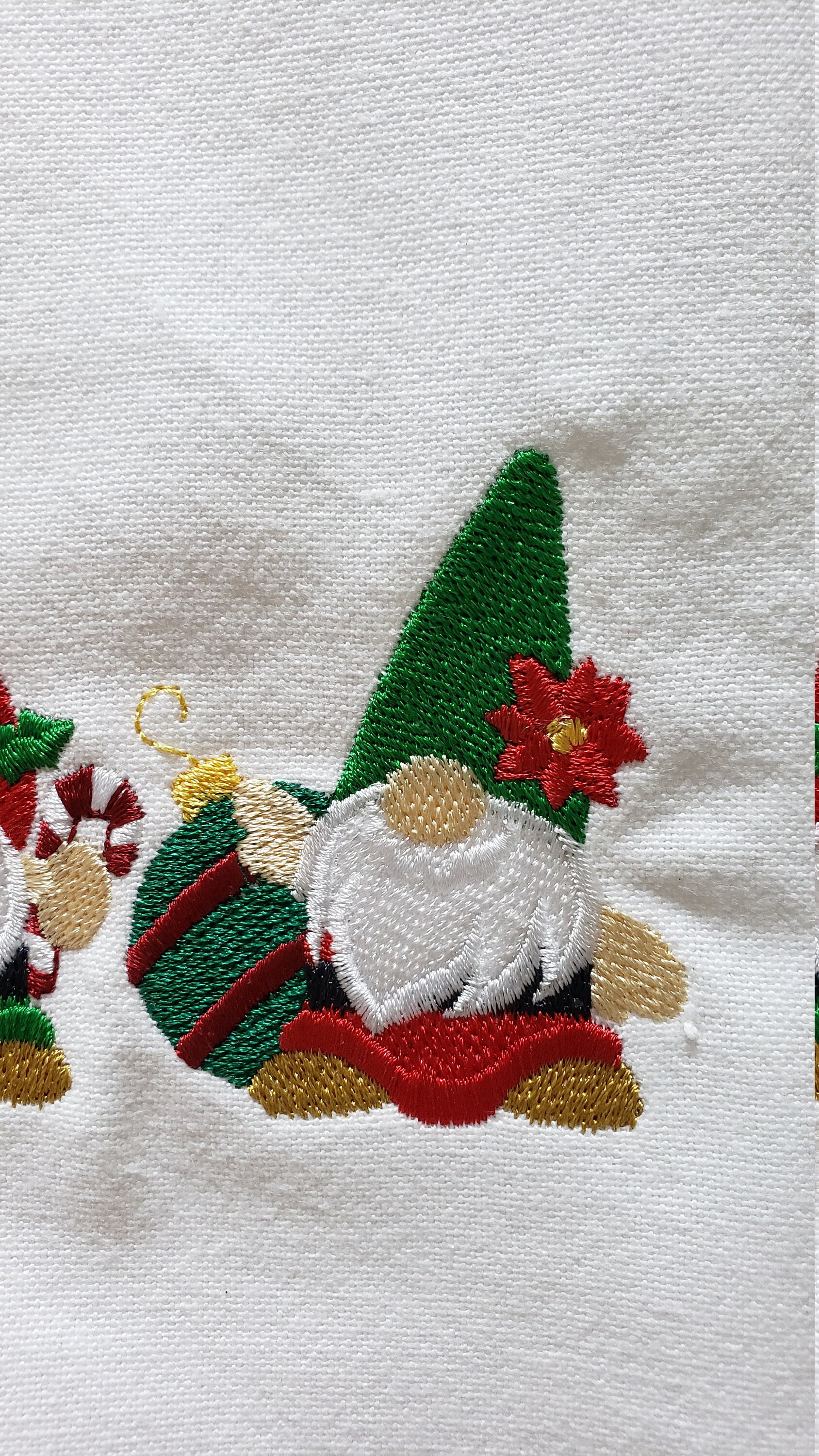 Embroidered Christmas Gnomes Towel/Gnome Christmas Tea | Etsy