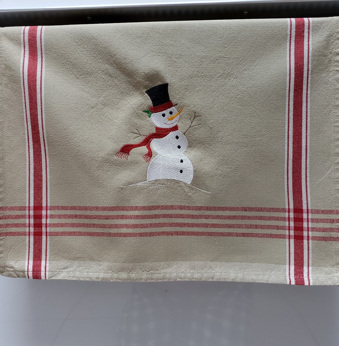 Embroidered Snowman Embroidered Winter Snowman Winter Snow - Etsy