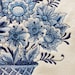 Delft Blue Embroidered Flower Basket, Delft Blue Embroidery, Delft Blue ...