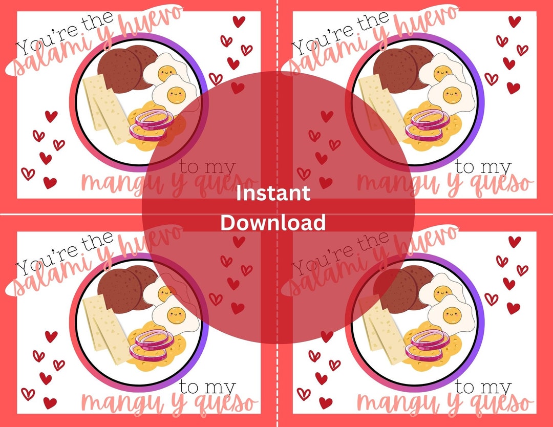 Dominican Valentines Day Card, Funny Dominican Card, Mangu Notecard ...