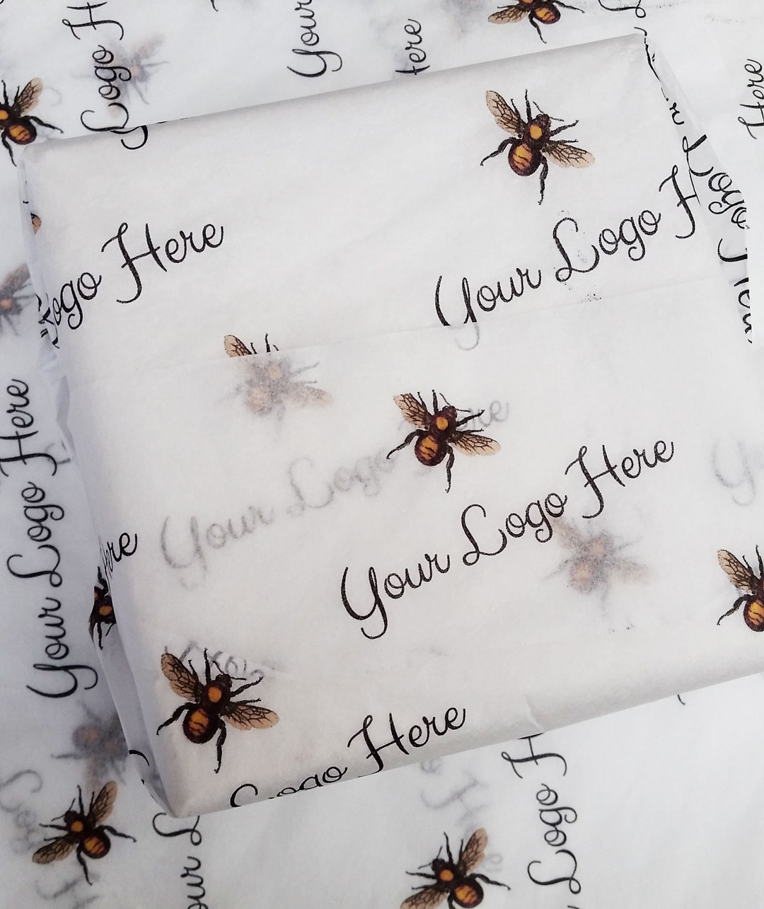 Custom Printed Tissue Wrapping Paper, Your Logo, Name and Message ...