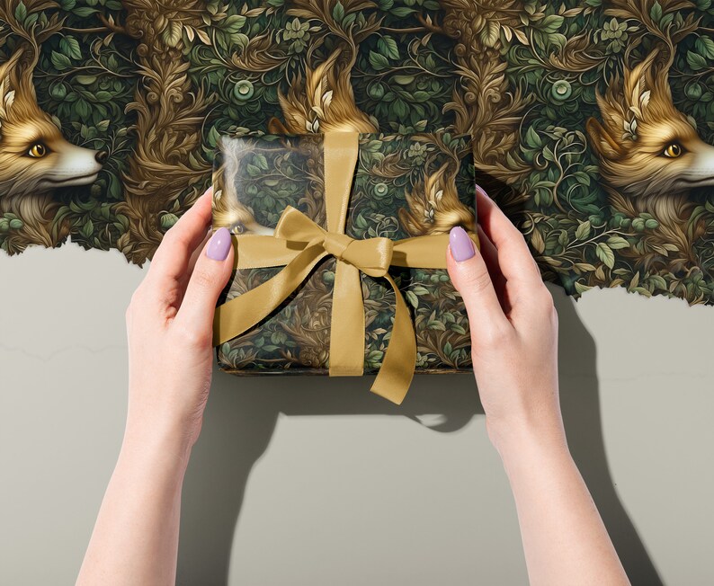 Hidden Red Fox Wrapping Paper, Mythology Witchcraft, British Nature ...