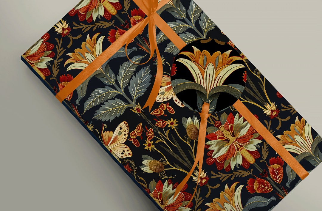Ethereal Deco Blooms: Cream Moth Wrapping Paper Design, Mythology ...