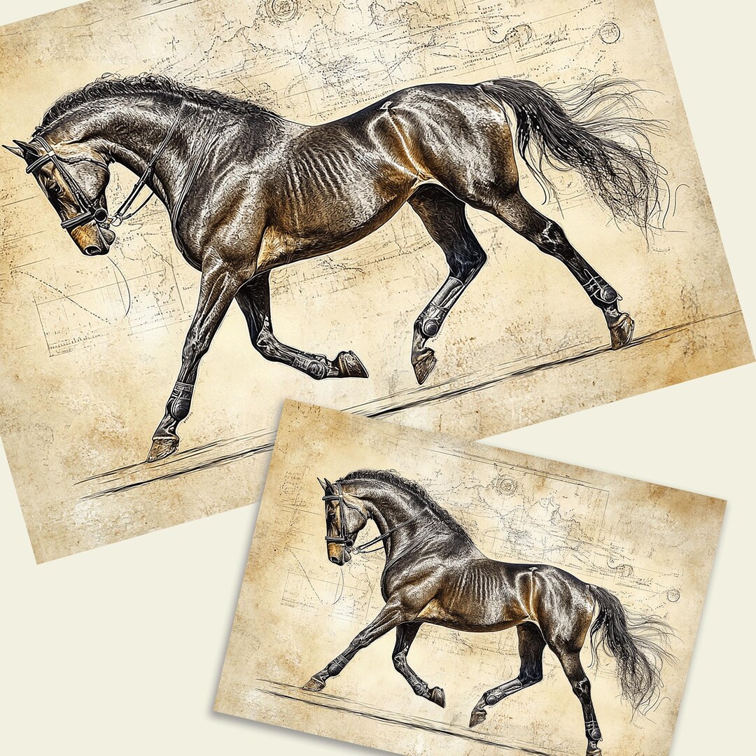 Unique Dressage Horse Extended Trot Diagram - Home Office Wall Art ...