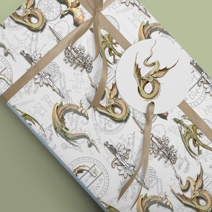 Luxury Baby Dragon Gift Wrap, Wrapping Paper and Tissue Paper Sheets ...