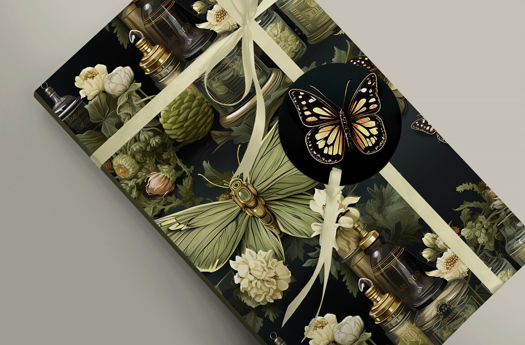 Unique Handcrafted Green Hawkshead Moth Wrapping Paper Great for ...