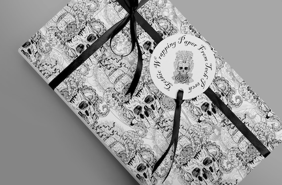 Wrapping Paper Gothic Style Steampunk Emo Design Wrapping | Etsy