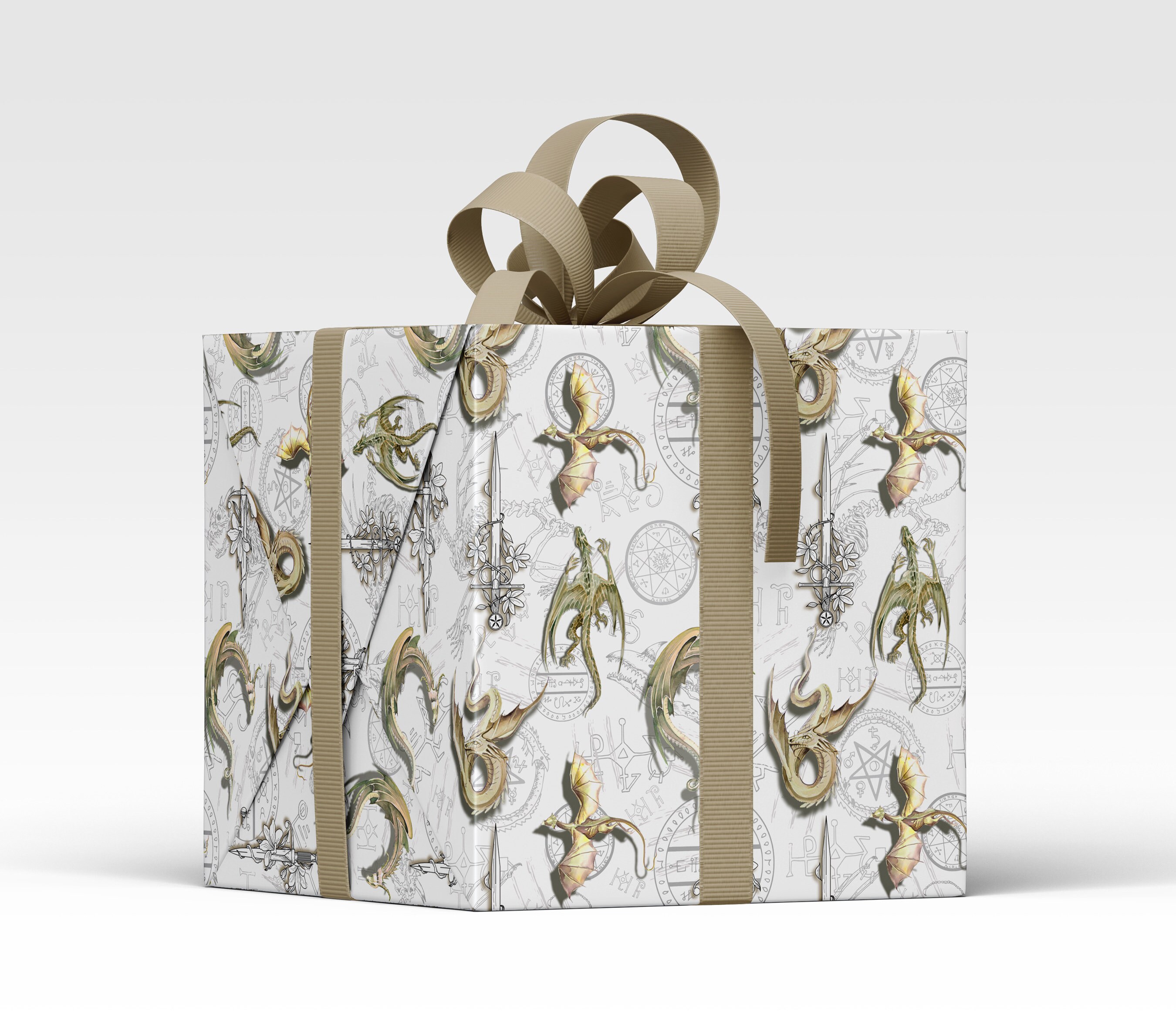 Luxury Baby Dragon Gift Wrap, Wrapping Paper and Tissue Paper Sheets ...