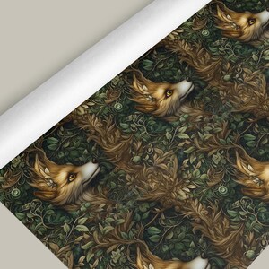 Hidden Red Fox Wrapping Paper, Mythology Witchcraft, British Nature ...