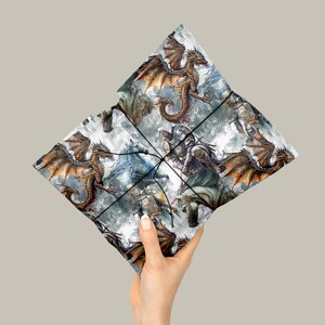 Gothic Dragons, Knights and Horses Wrapping Paper, Mythology Fantasy ...