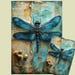Unique Blue Dragonfly Design Decoupage Tissue Paper for Crafting 19gsm ...