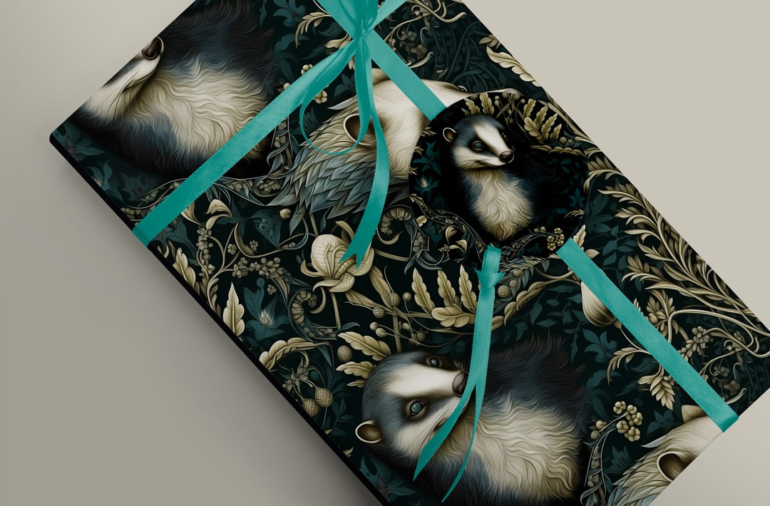 Badger Hidden in Foliage Wrapping Paper, Mythology Witchcraft, Fantasy ...