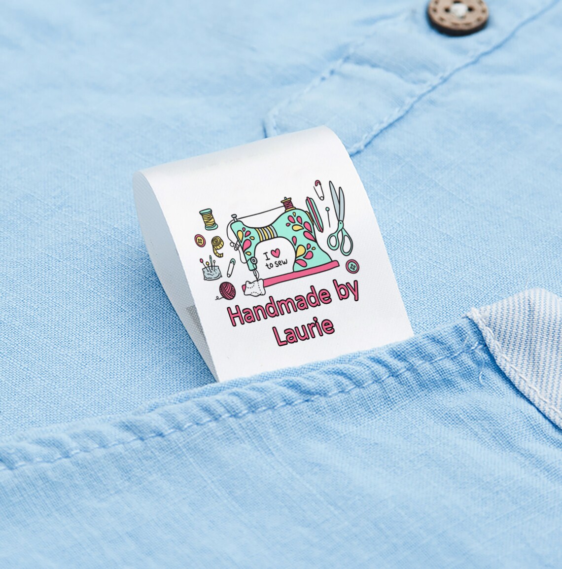 Care Labels Custom Printed Satin Tags With Your Logo Sew in - Etsy UK